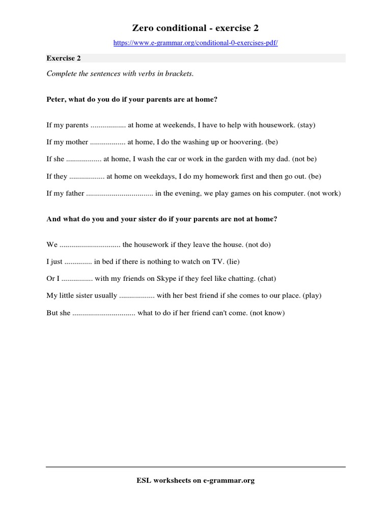 Zero Conditional Exercise 2 | PDF