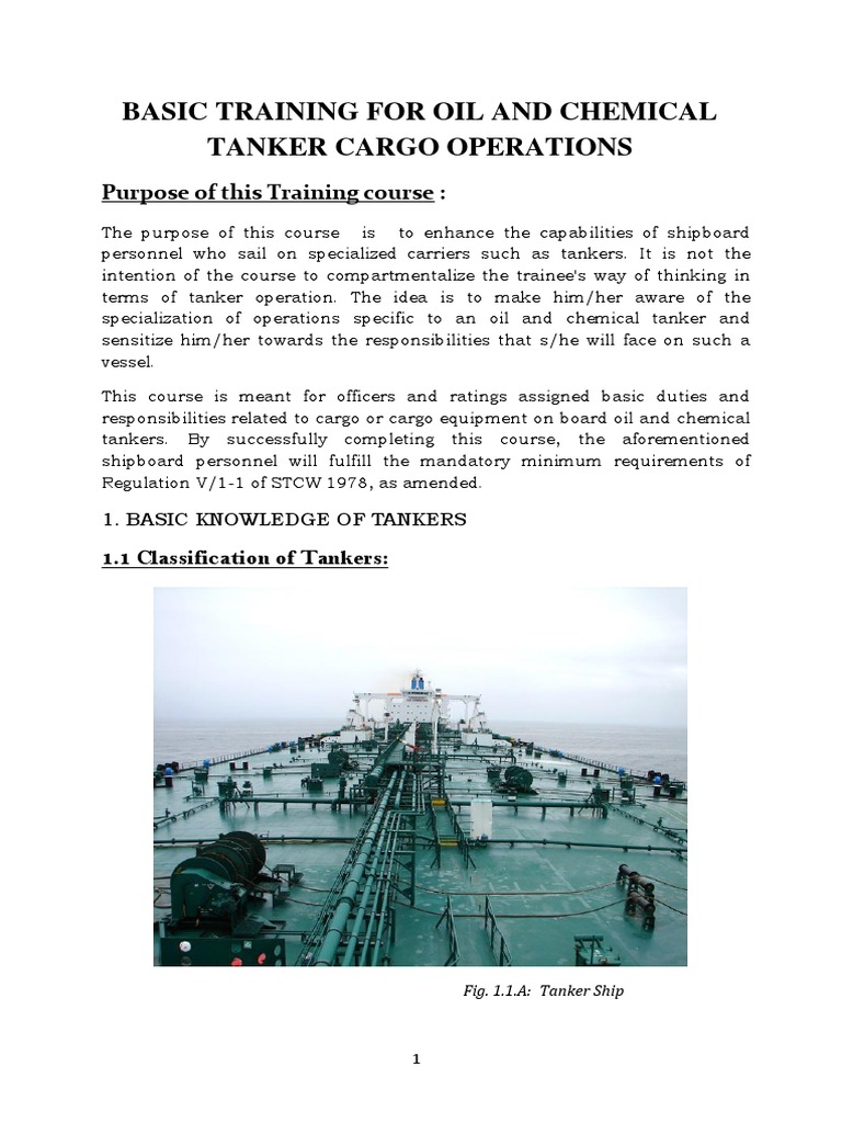 3.oil and Chemical Cargo Operation Handout WORD PDF | PDF | Oil Tanker | Pump