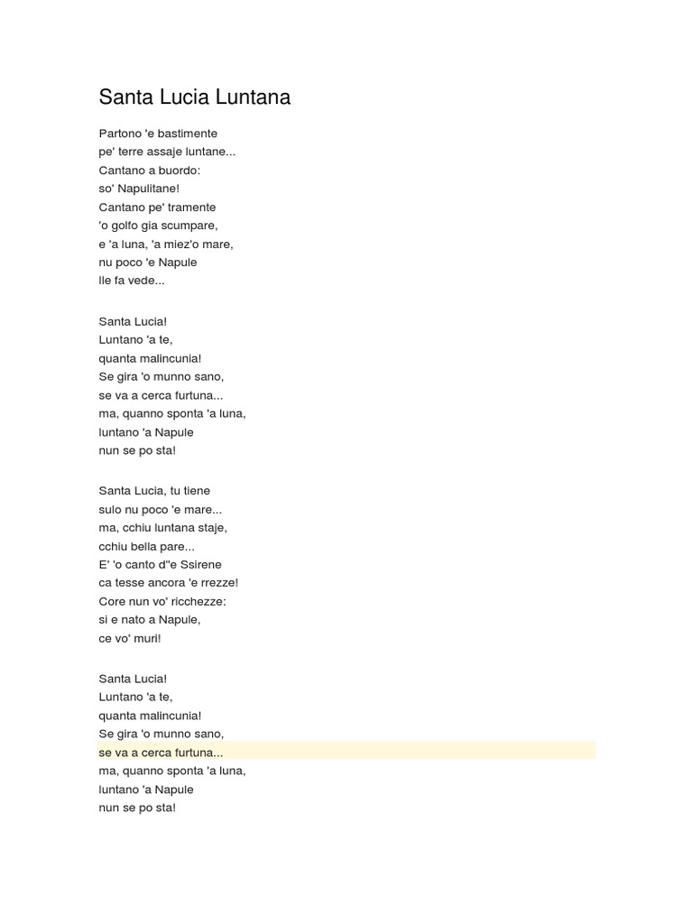 Santa Lucia Luntana | PDF | Poesía | Clásicos