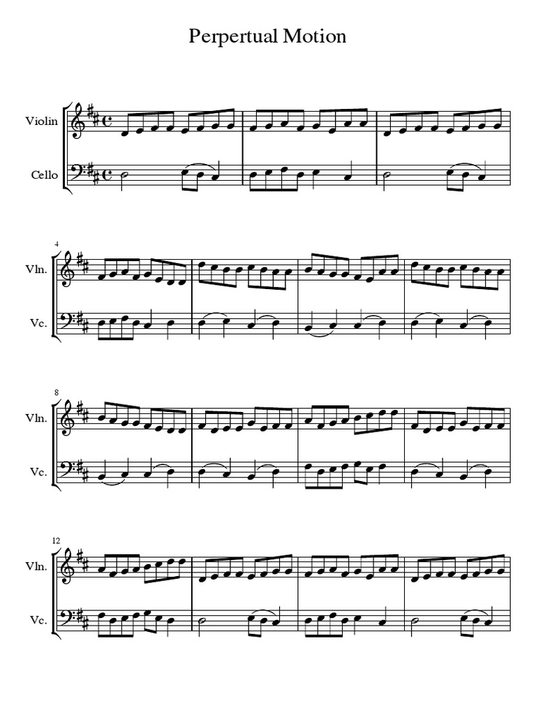 Perpetual Motion Sheet Music | PDF