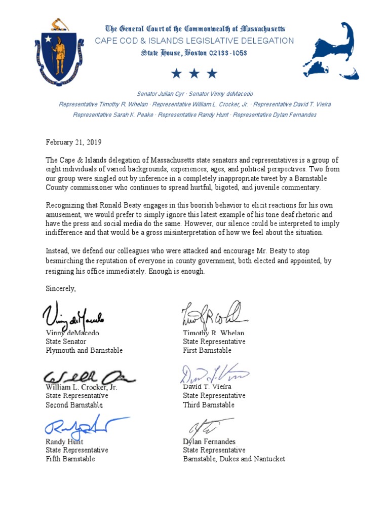 Ron Beaty Reprimand Letter | PDF