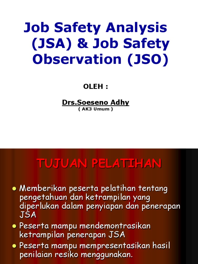 JSA (Job Safety Analisys) | PDF