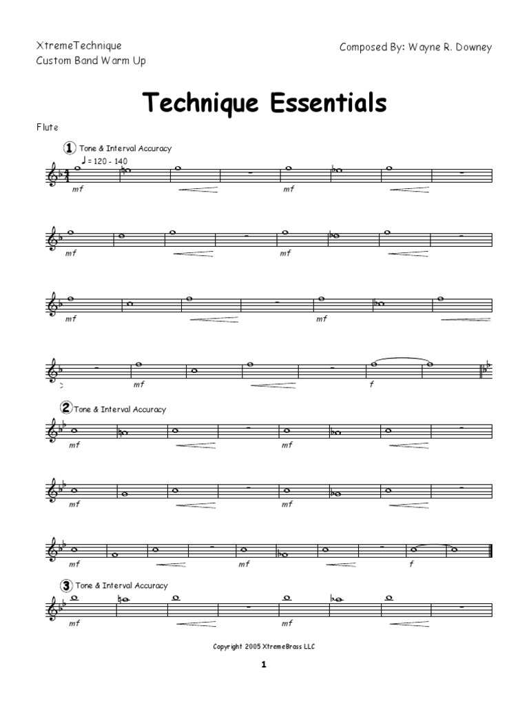 Technique Essentials: Xtremetechnique Custom Band Warm Up Composed By ...