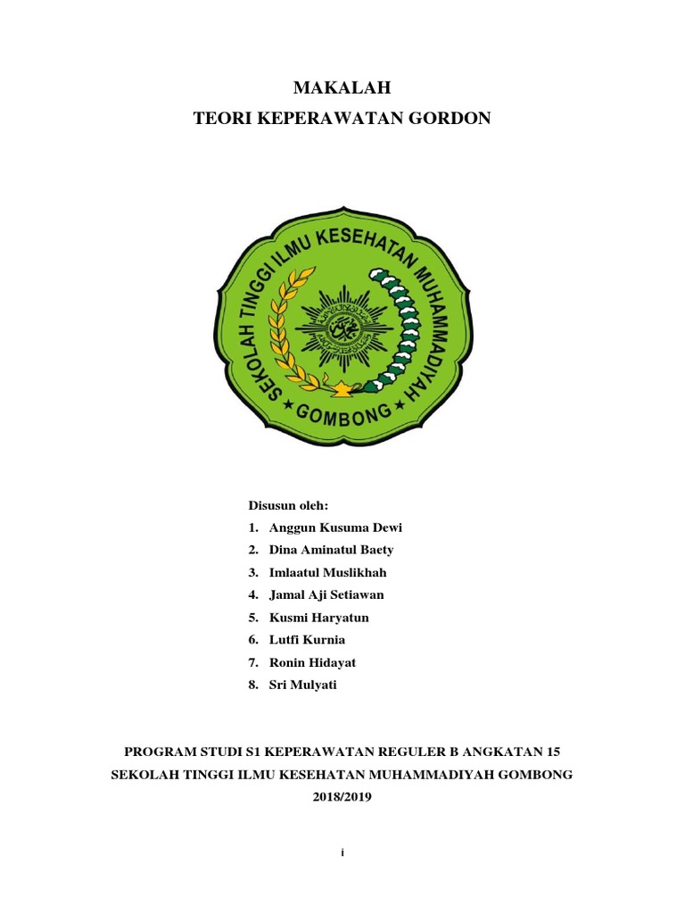 Teori Keperawatan Gordon dan Aplikasinya | PDF | Karier & Perkembangan ...