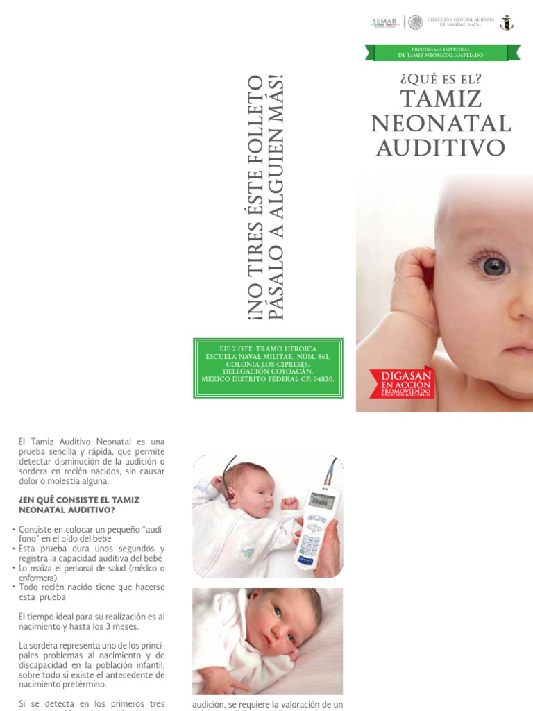 Tamiz Neonatal Auditivo PDF | PDF