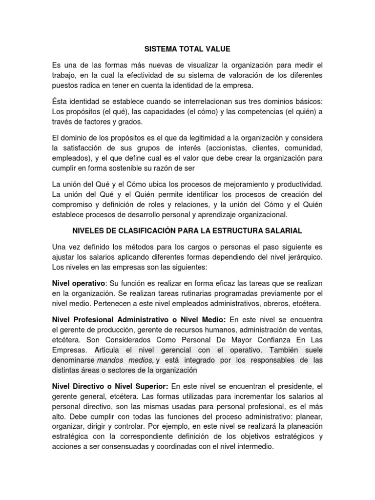 Sistema Total Value | PDF | Economias | Business