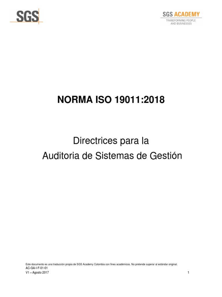 Norma ISO 19011-2018 PDF | PDF | Auditoría | Organización internacional para la estandarización