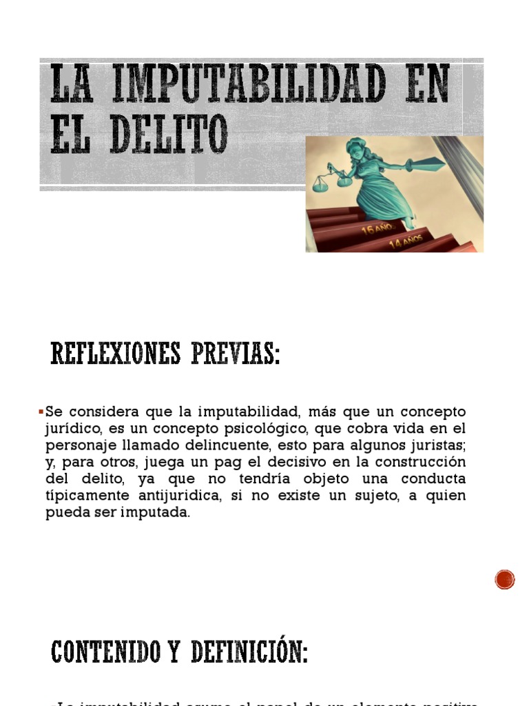 Imputabilidad en El Delito | PDF