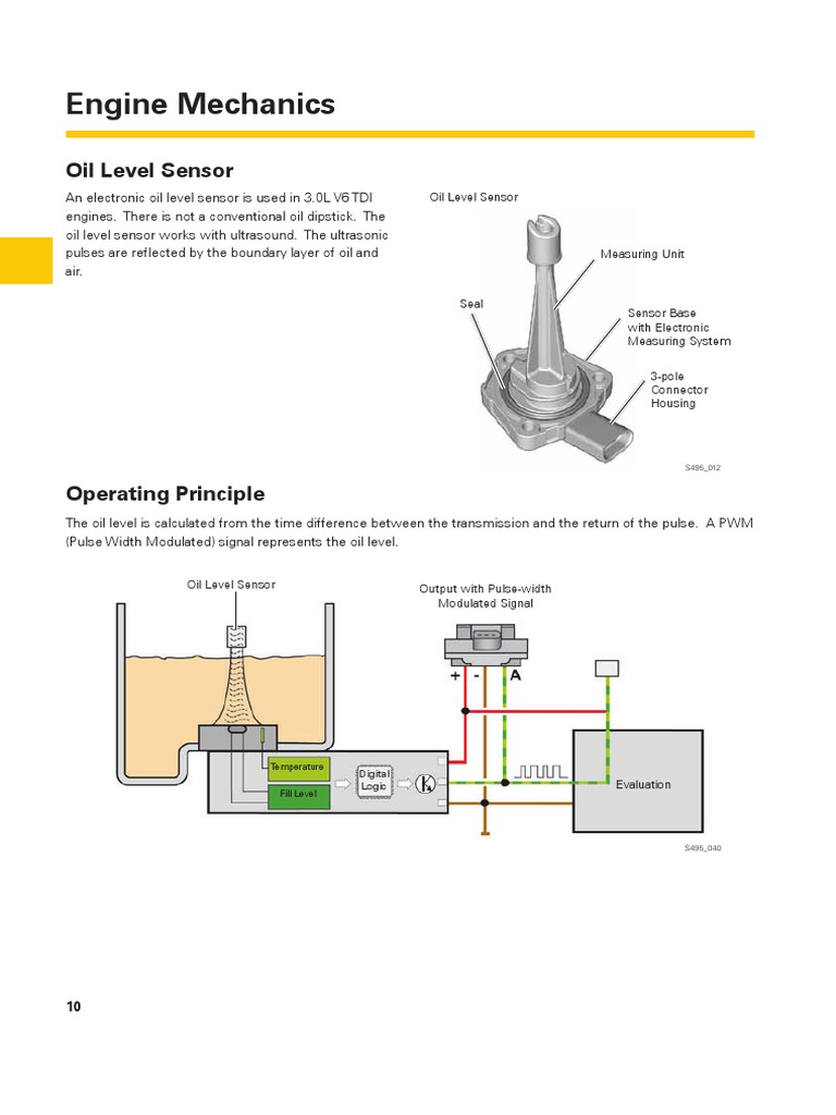 Engine Mechanics: Understanding How Oil Level Sensors Work | PDF