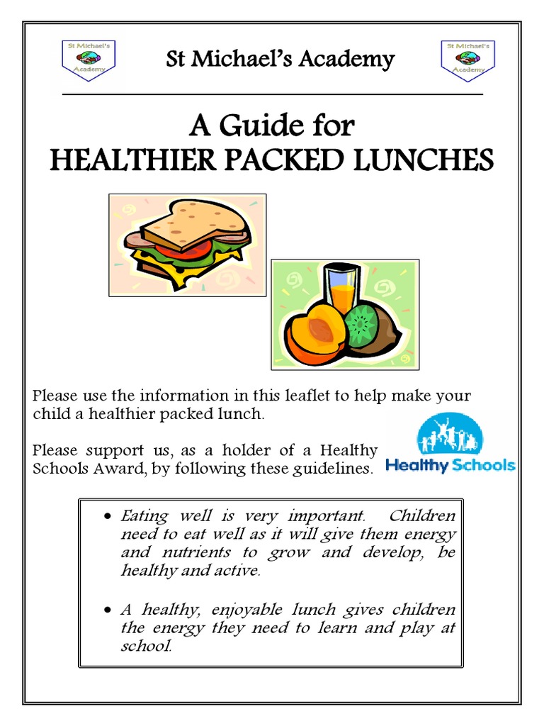 Healthy Packed Lunch Brochure | PDF | Lunch | Vegetables