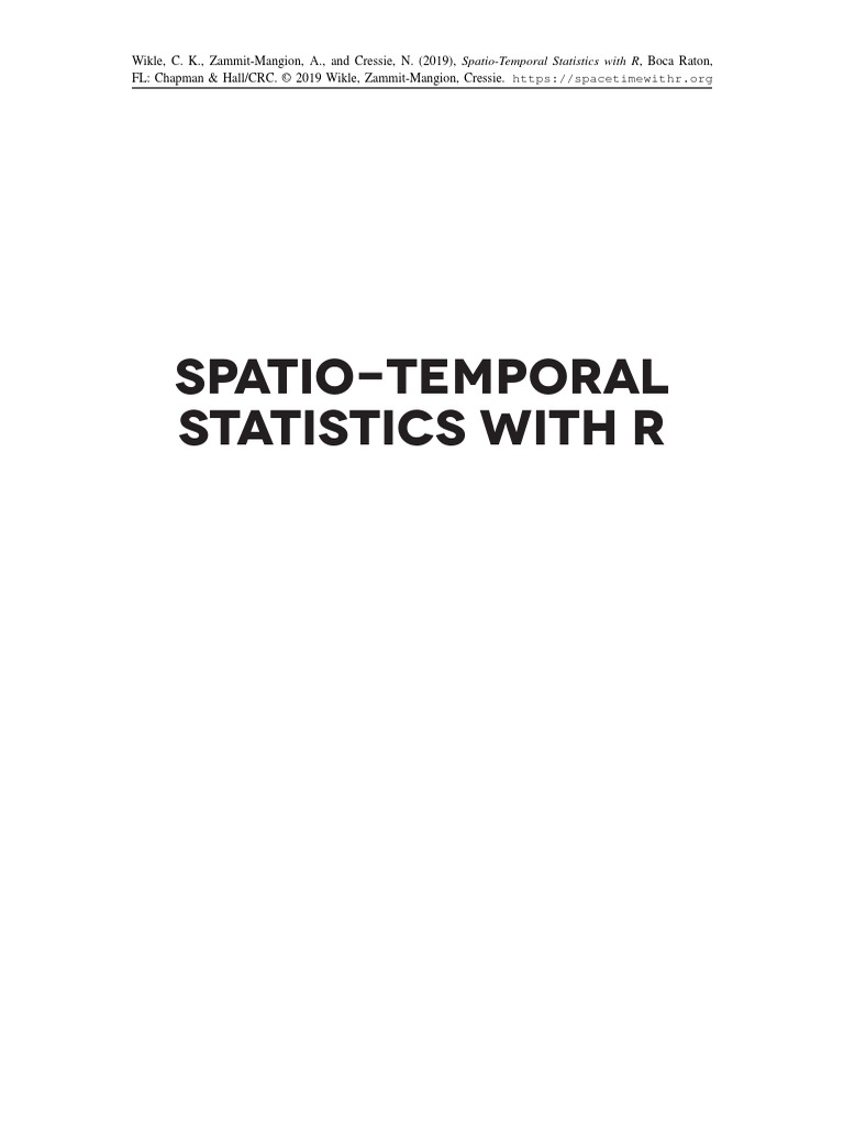 Spatio-Temporal Statistics With R | PDF | Cross Validation (Statistics ...