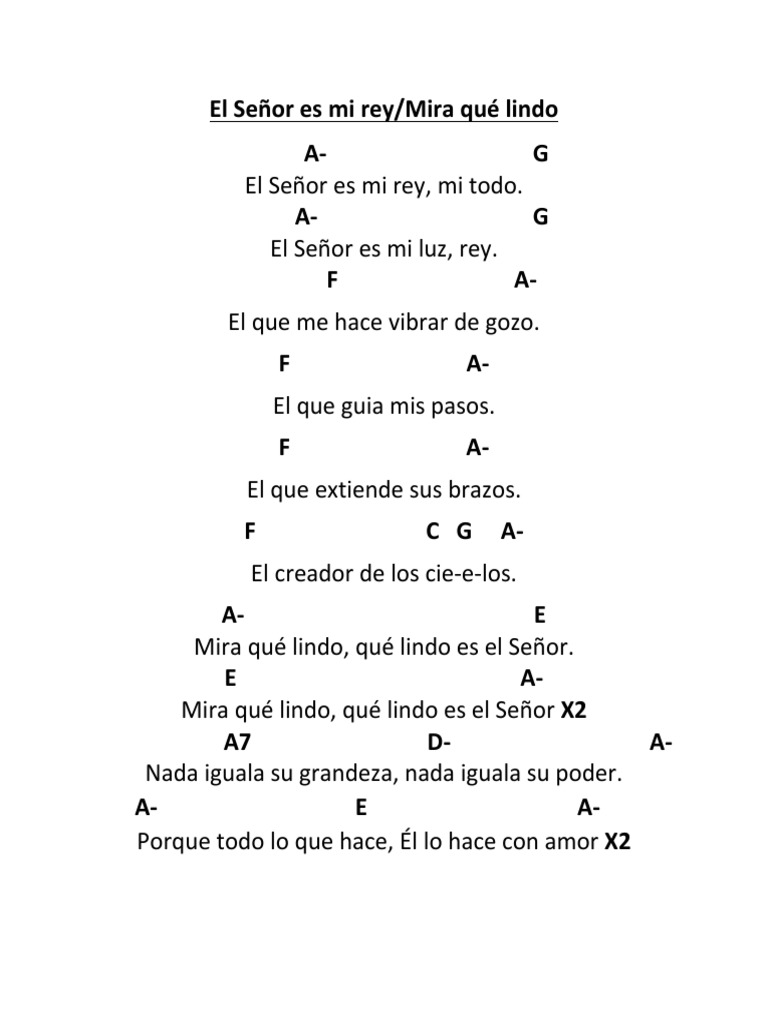 El Senor Es Mi Rey-Mira Que Lindo | PDF