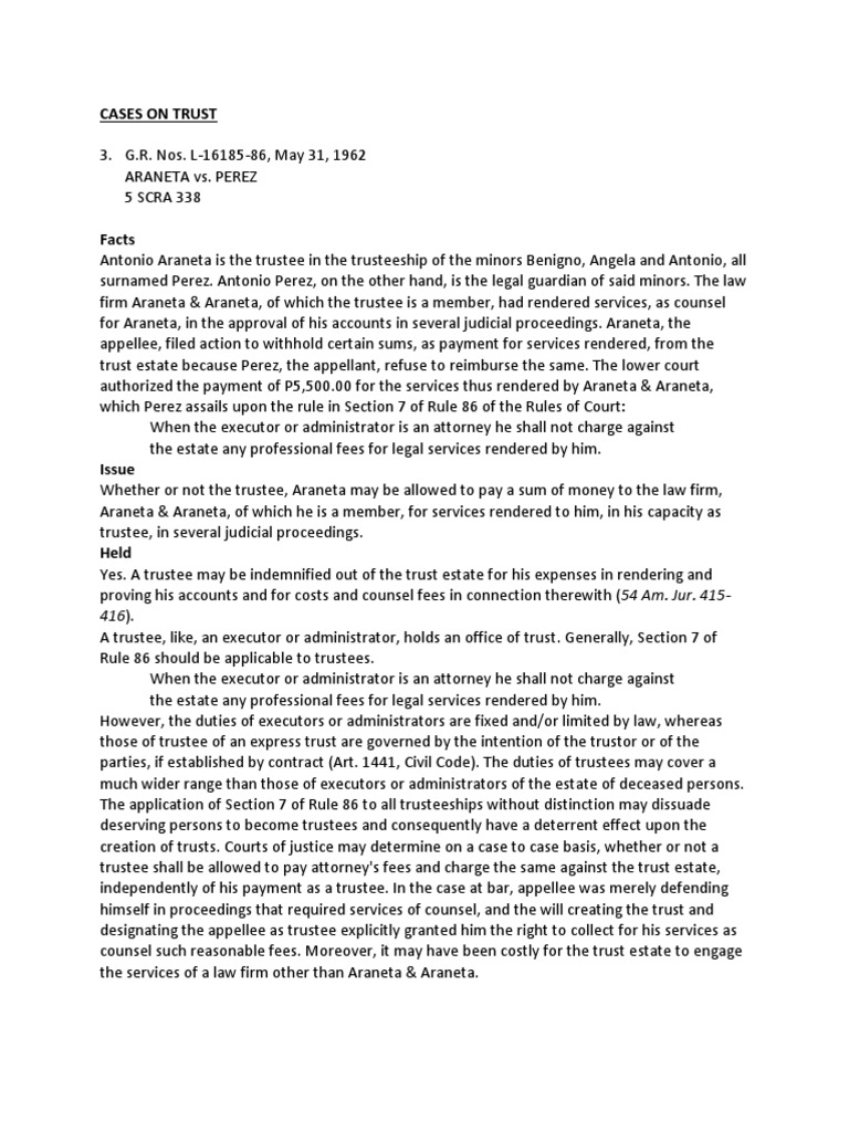 APT Case Digest (RMP) | PDF | Trust Law | Trustee