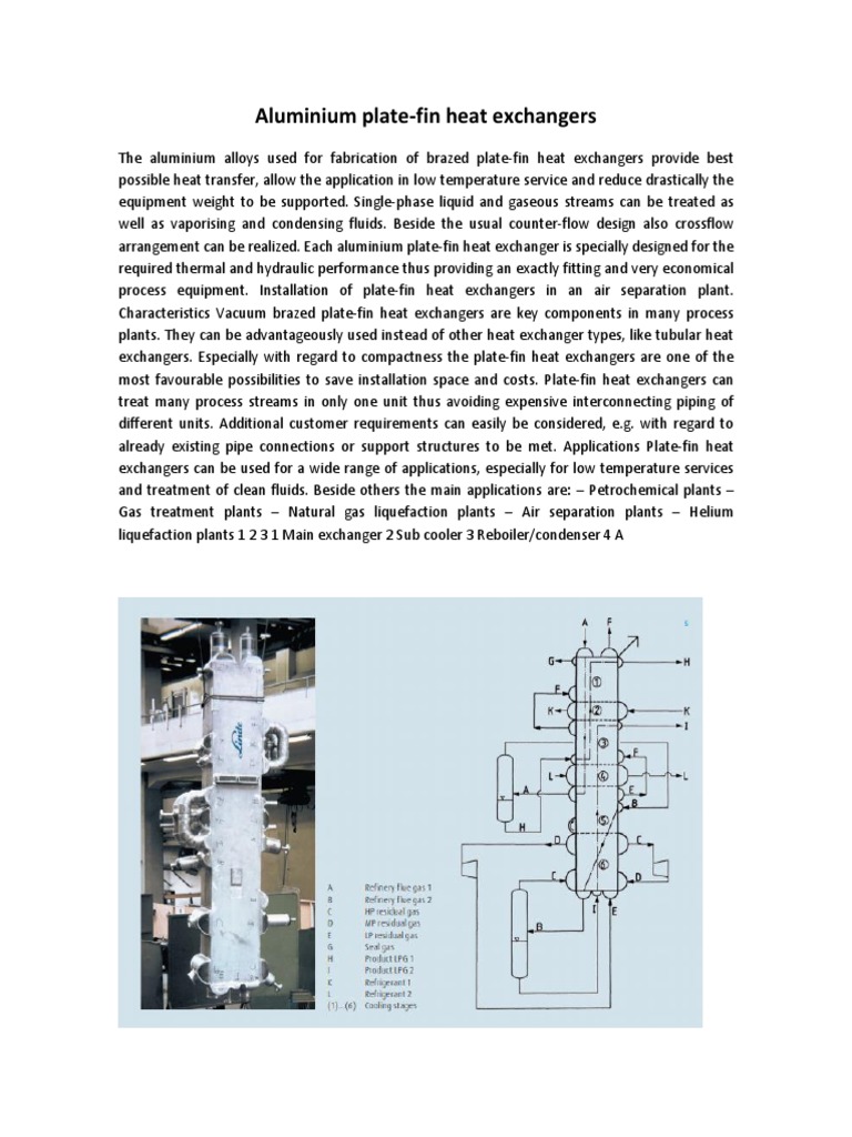Aluminium Plate-Fin Heat Exchangers | PDF