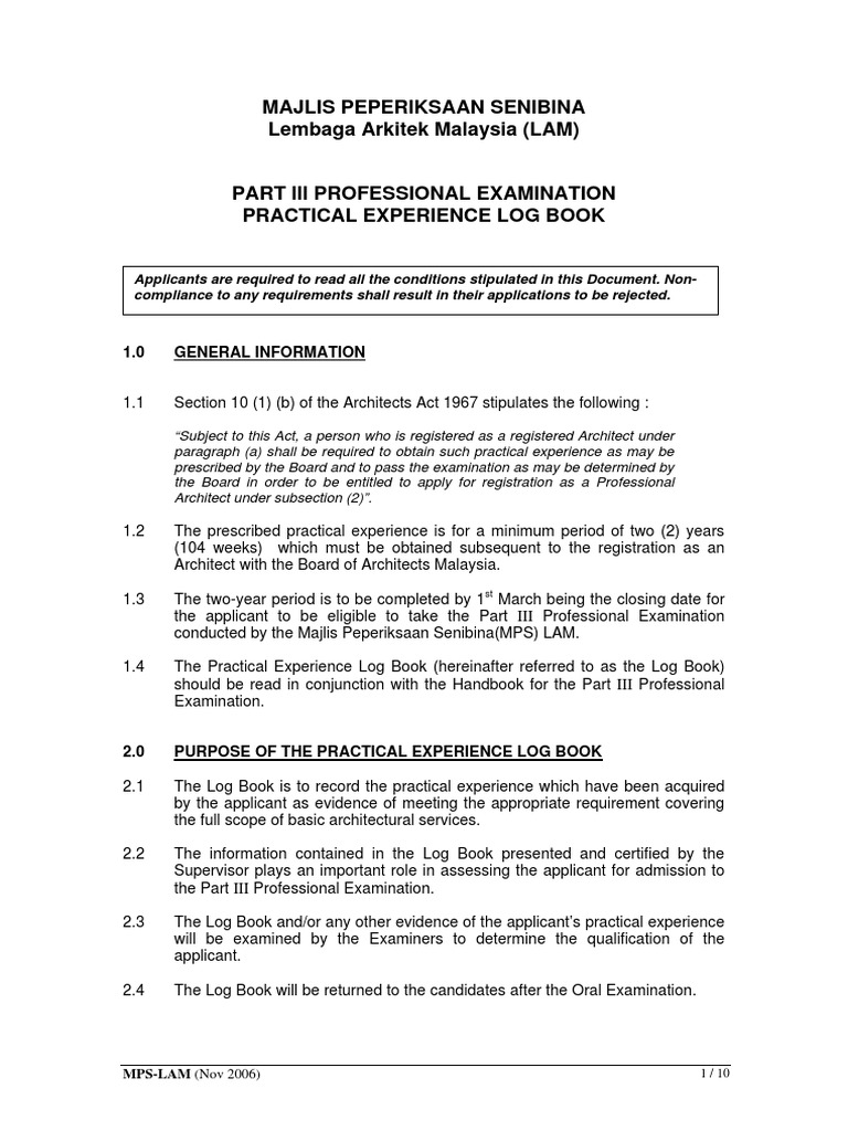 PART 3 Log-Book | PDF | Architect | Business