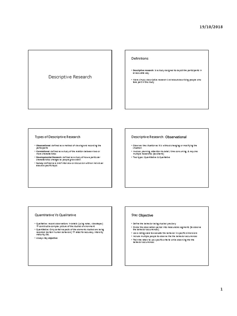 Descriptive Research | PDF | Sampling (Statistics) | Survey Methodology