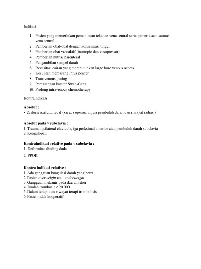 Indikasi Dan Kontraindikasi | PDF