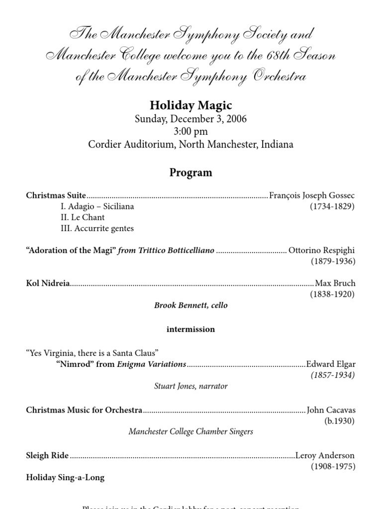 MSO Program Template | PDF | Edward Elgar | Cello