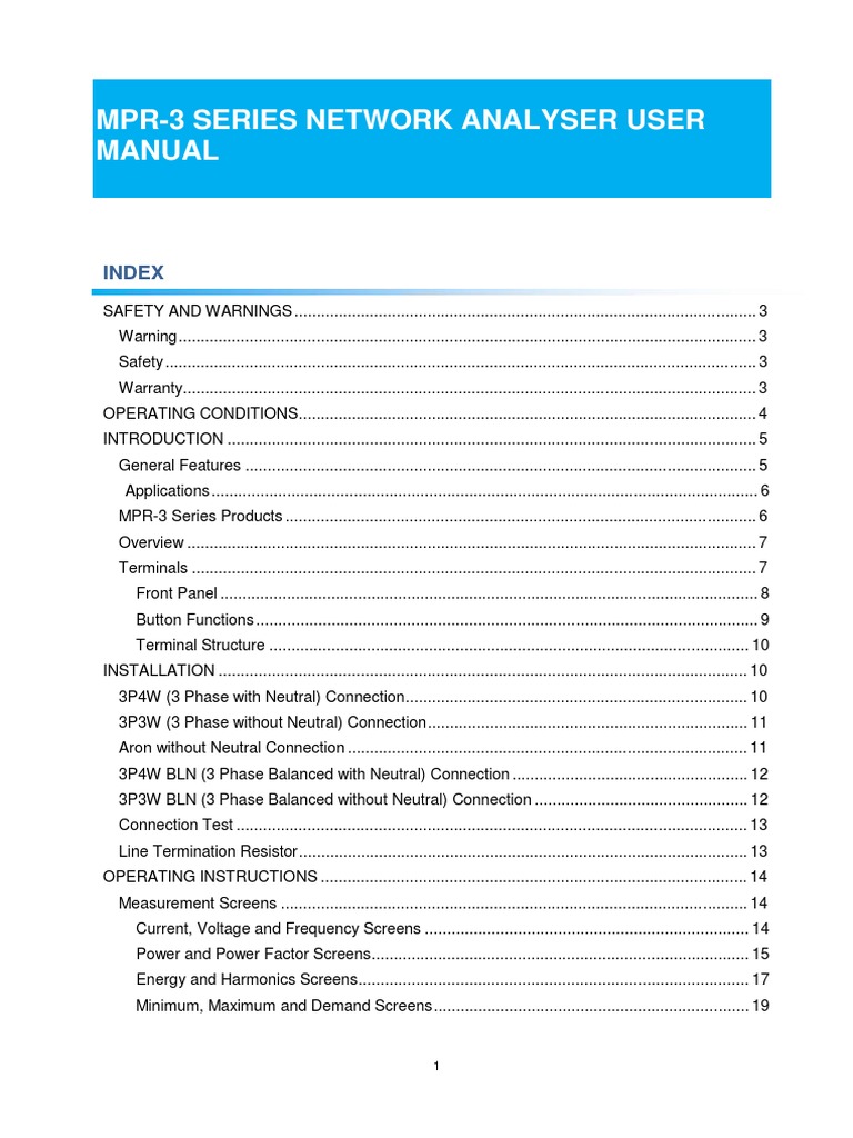 MPR-3 User Manual V5 | PDF | Ac Power | Manufactured Goods