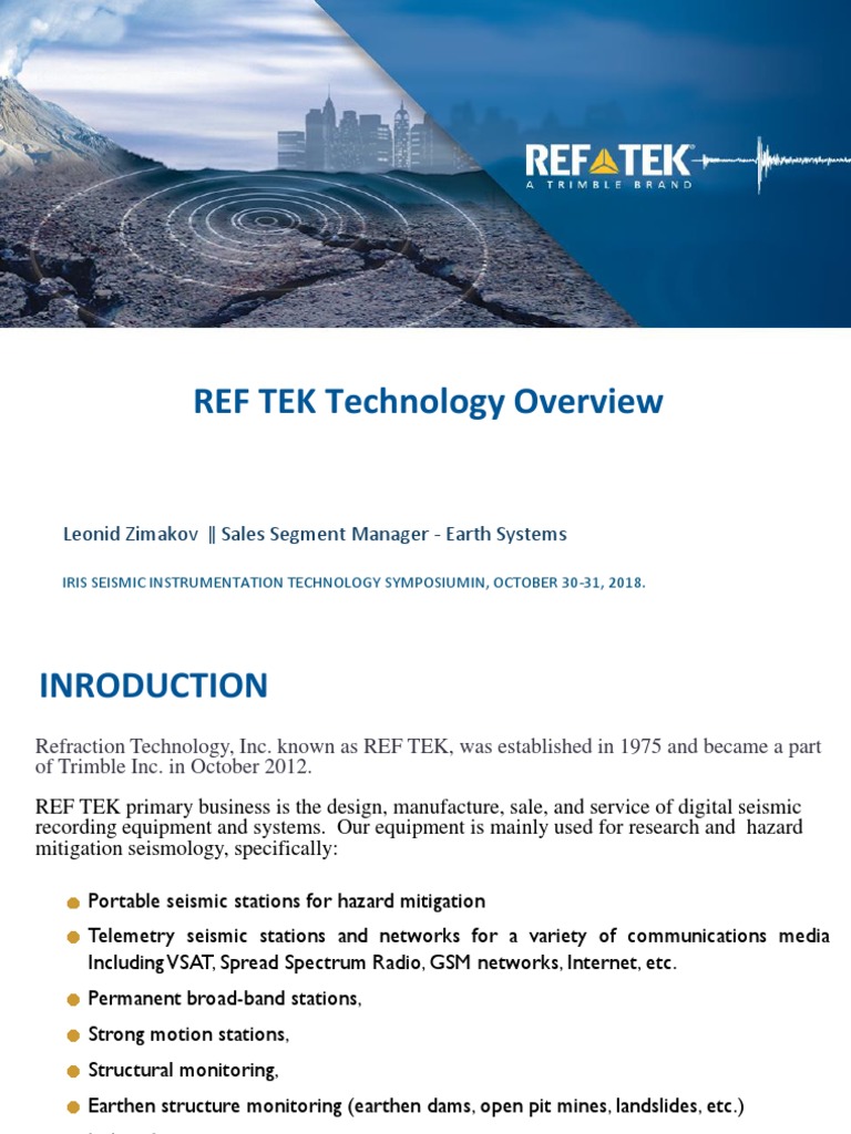 Ref Tek | PDF | Seismology | Accelerometer