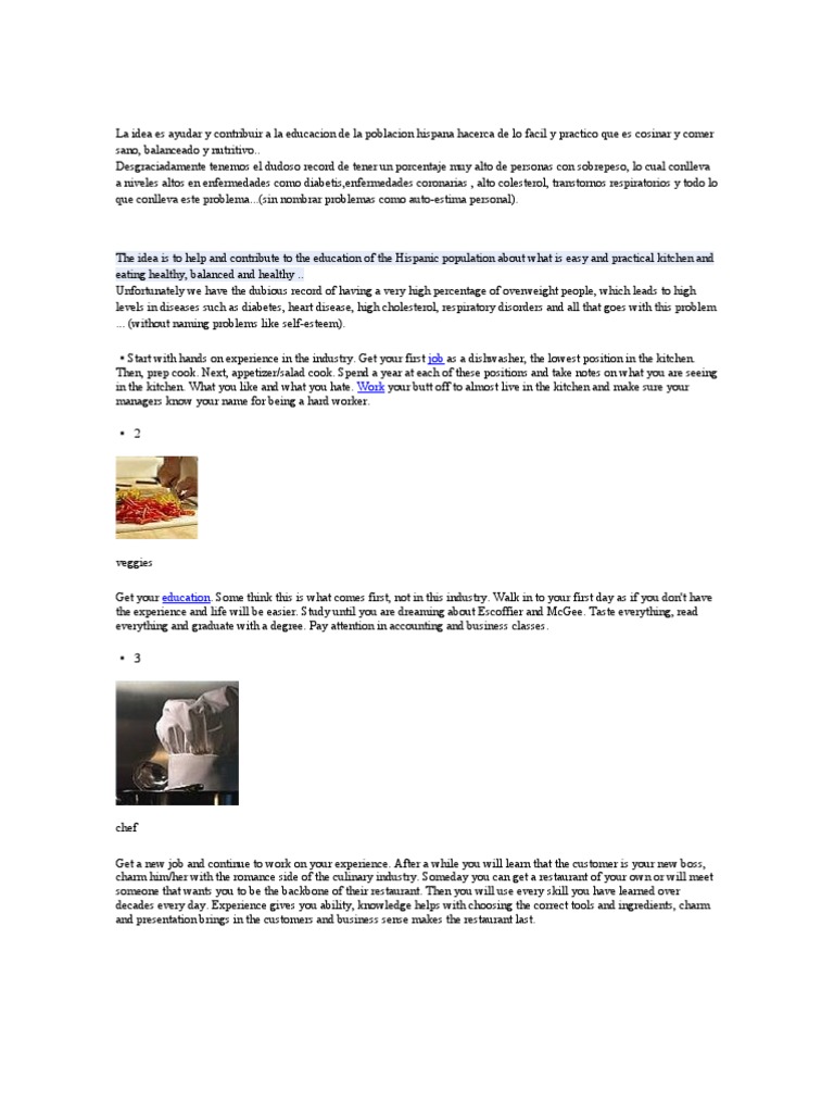 Chef | PDF | Chef | Apprenticeship