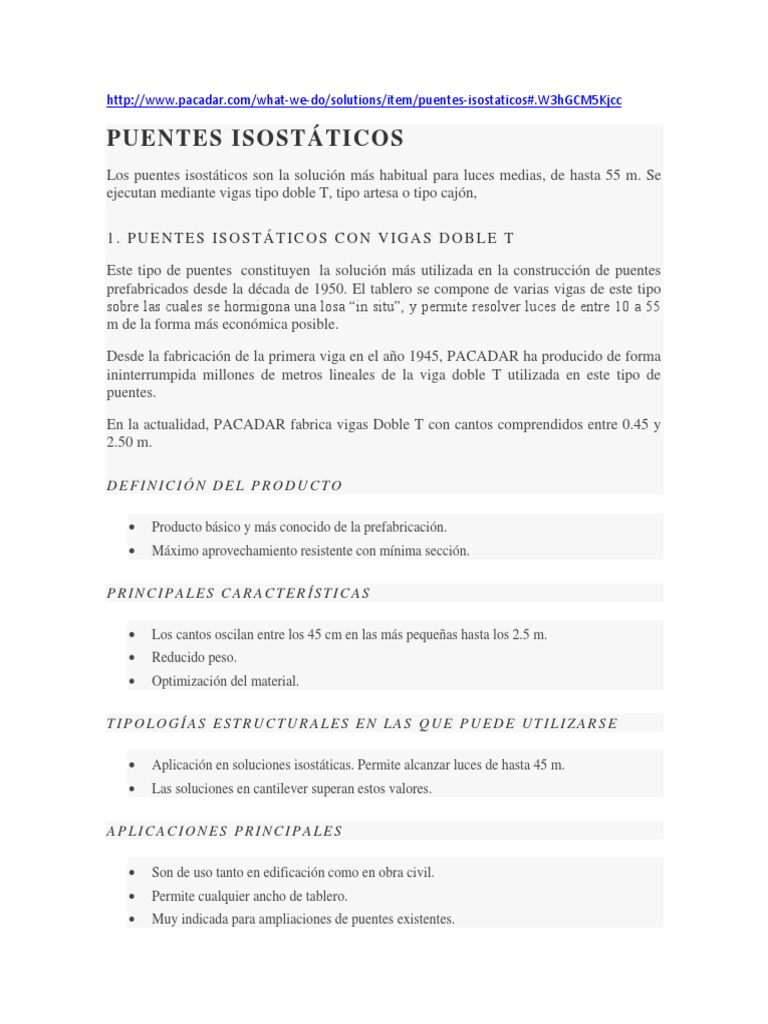 Vigas Doble T y Artesa | PDF