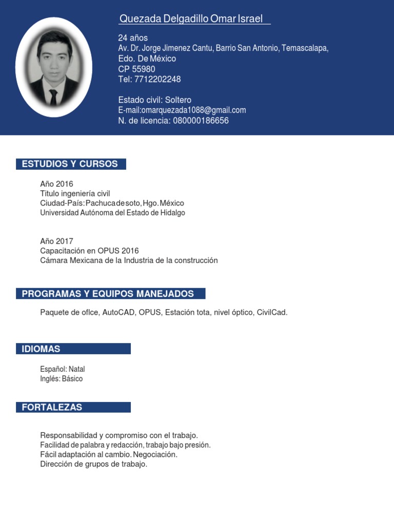 CV Omar Quezada 2018 | PDF | México