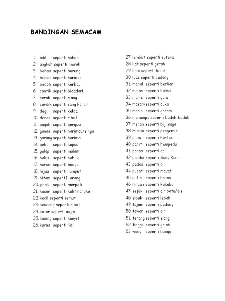 Bandingan Semacam | PDF