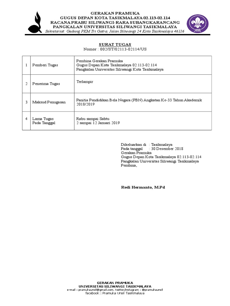 02 Surat Tugas PBN 1 | PDF