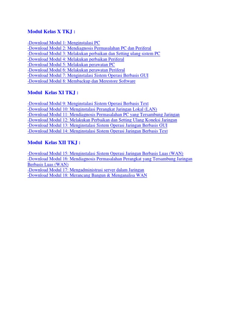Modul Kelas X TKJ | PDF