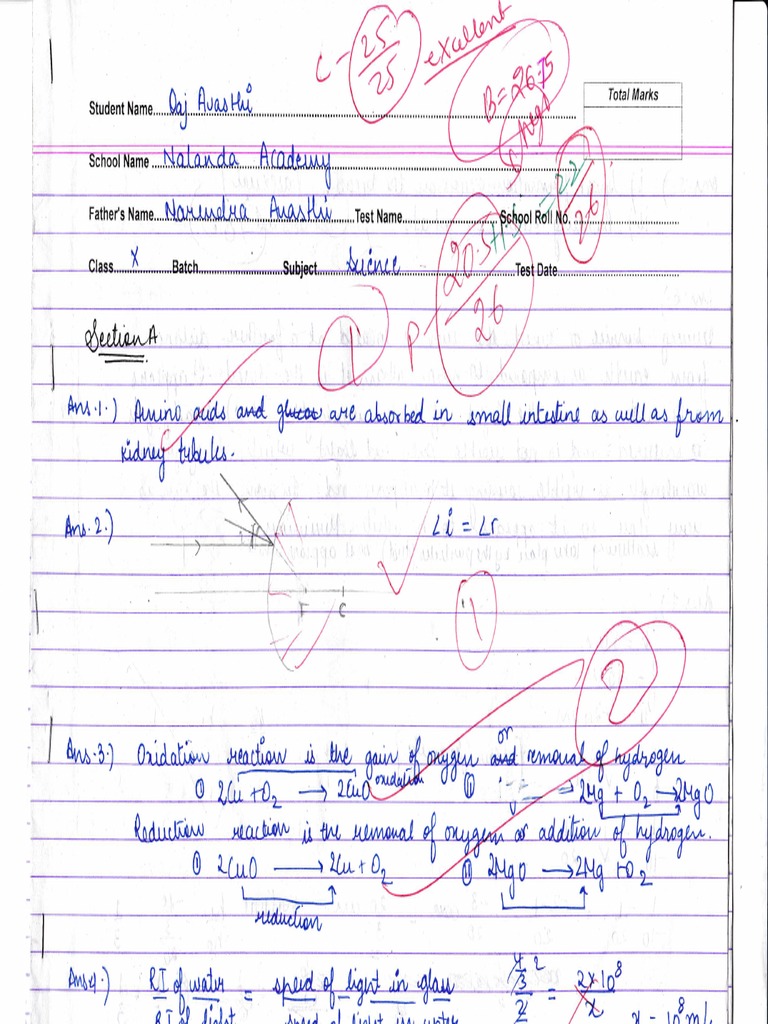 TOPPER 1 Class 10 Science | PDF