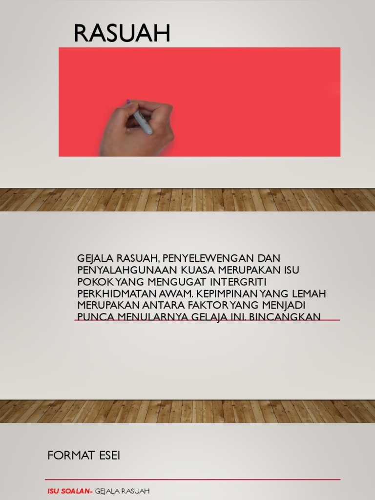 Gejala Rasuah, Penyelewengan Dan Penyalahgunaan Kuasa Merupakan | PDF
