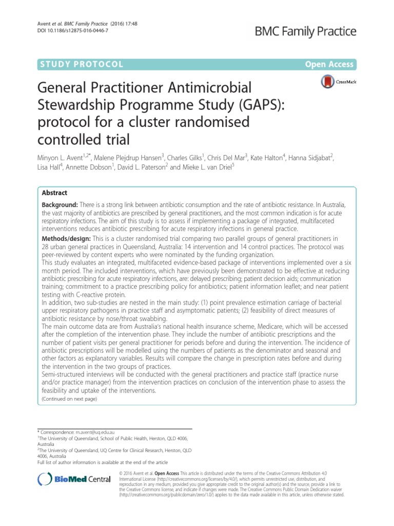 General Practitioner Antimicrobial Stewardship Programme Study (GAPS ...