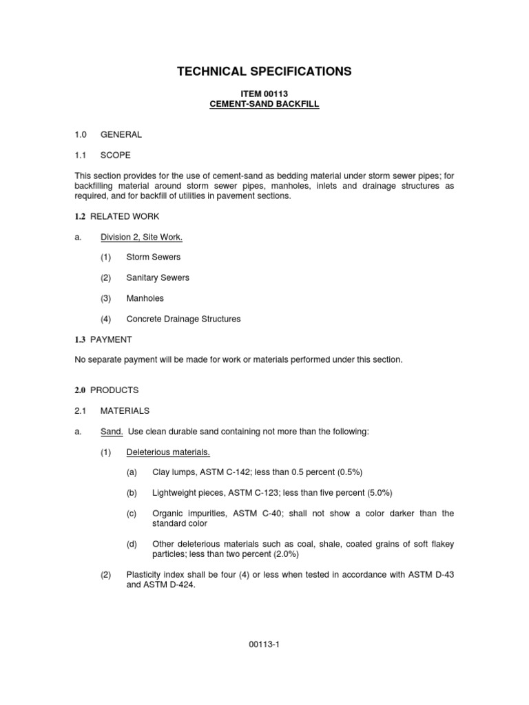 Backfilling With Cement Sand Backfill 1 | PDF | Concrete | Materials
