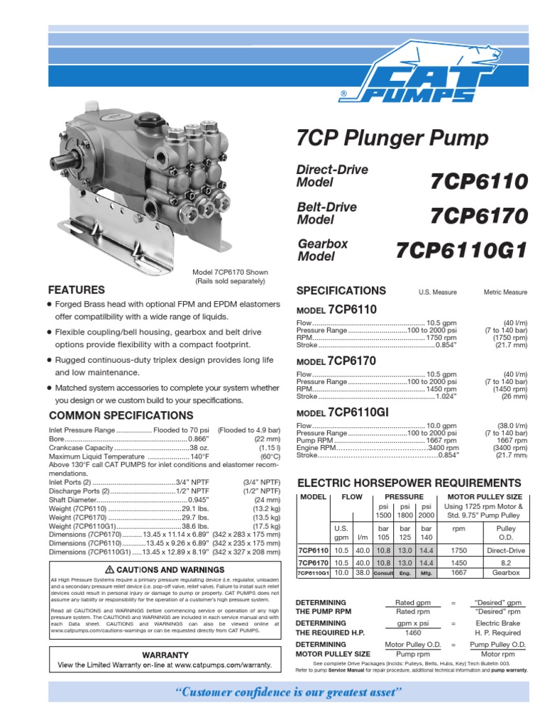 Cat 7CP6110 PDF | PDF | Pump | Mechanical Engineering