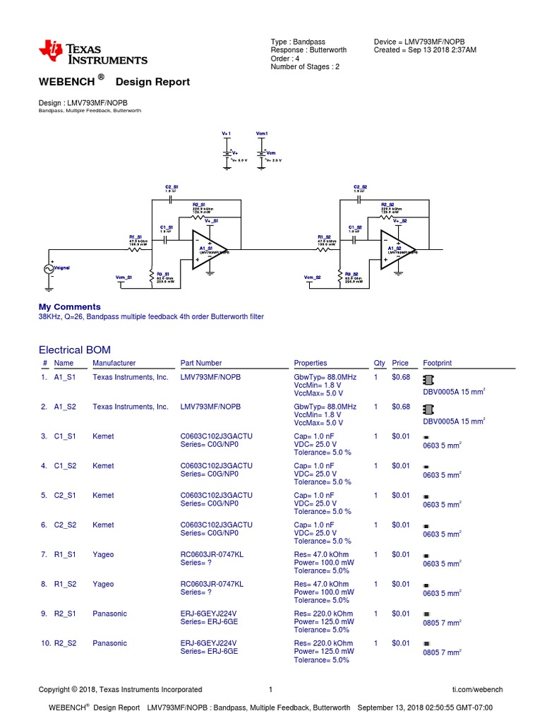 Bandpass Filter | PDF | Capacitor | Telecommunications Engineering