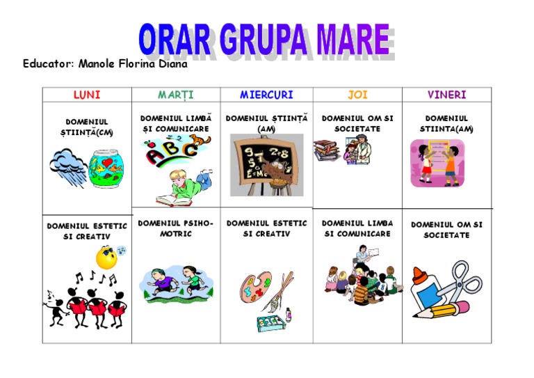 Orar Grupa Mare 2018-2019