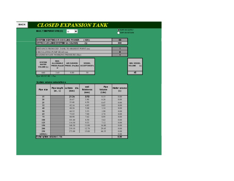 Expansion Tank Sizing | PDF | Plumbing | Home Appliance