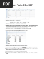 1 4 P TP4 Excel Oblig Nivel I Ver15 11 PDF | PDF | Microsoft Excel | Hoja de cálculo