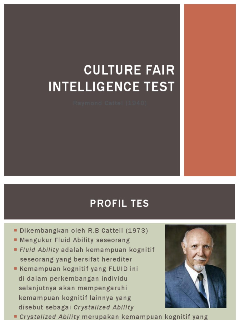 Penjelasan Culture Fair Intelligence Test | PDF