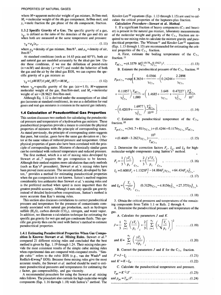 Cálculo de Propiedades Pseudocríticas | PDF