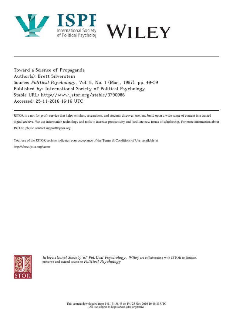 Science of Propaganda | PDF | Propaganda | Psychology