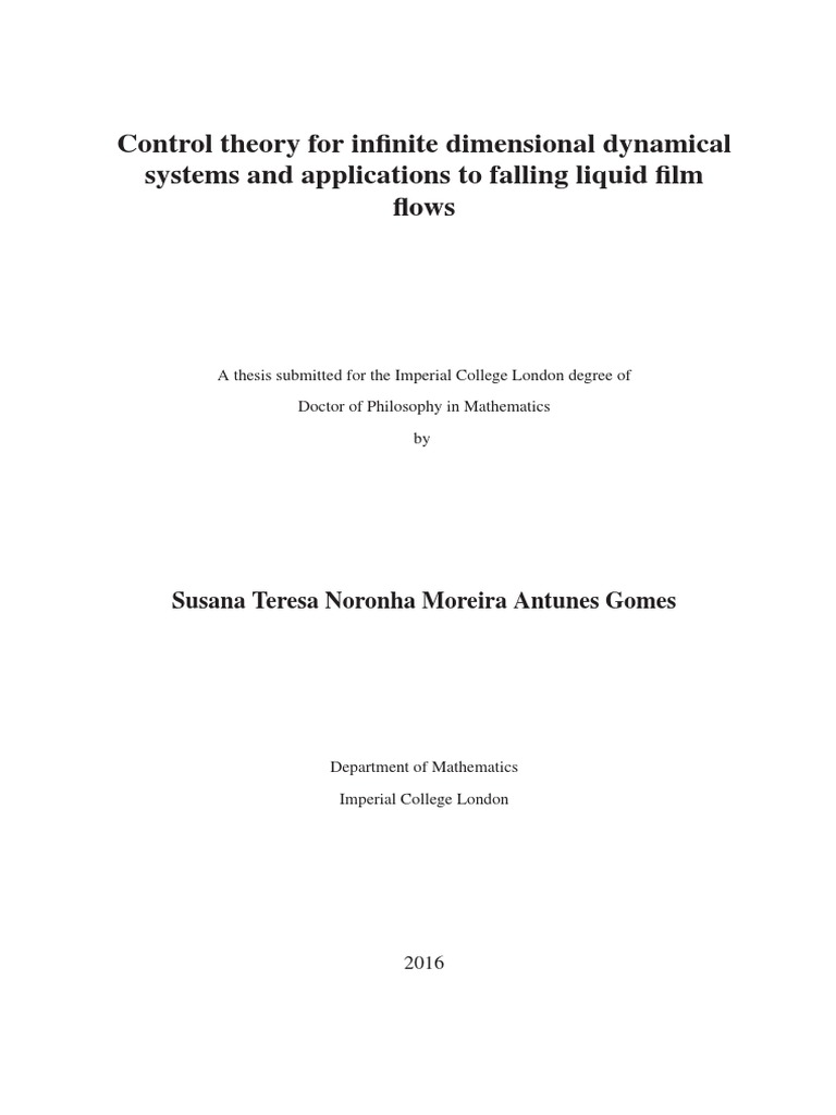PHD Thesis Math | PDF | Chaos Theory | Control Theory