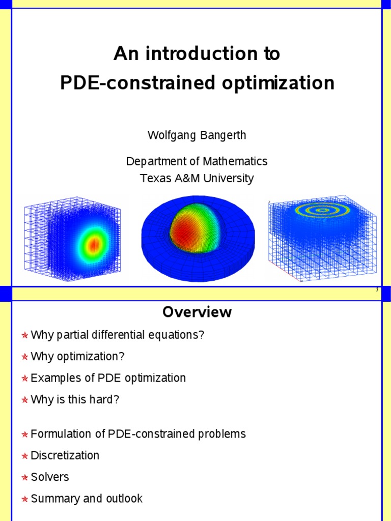 Math | PDF | Partial Differential Equation | Mathematical Optimization