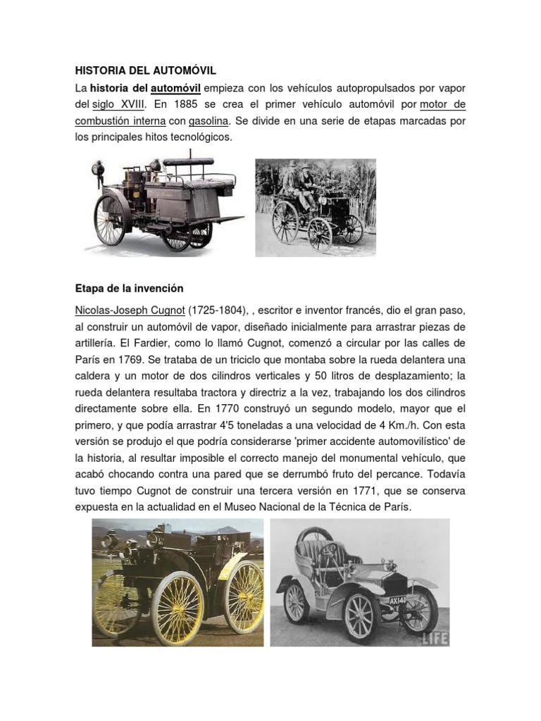 Historia Del Automóvil Completo | PDF | Vehículo utilitario deportivo | Industria automotriz