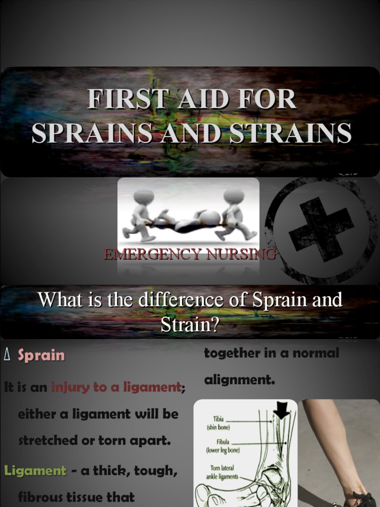 First Aid For Sprain and Strains | PDF | Surgical Specialties | Medical ...