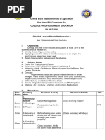 Detailed Lesson Plan in Grade 9 Lesson 1 | PDF | Trigonometric ...
