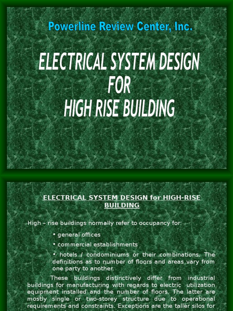 Electrical System For High Rise Building PDF | PDF | Electric Power ...