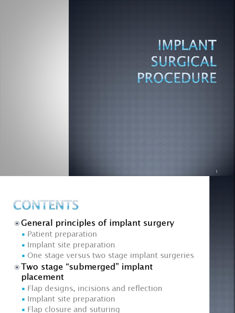 Basic Implant Surgery | PDF | Dental Implant | Surgical Suture