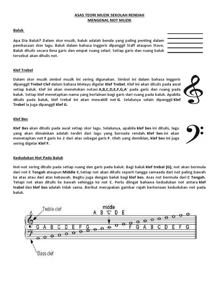 Nota Muzik THN 5&6 | PDF | Seni & Disiplin Bahasa